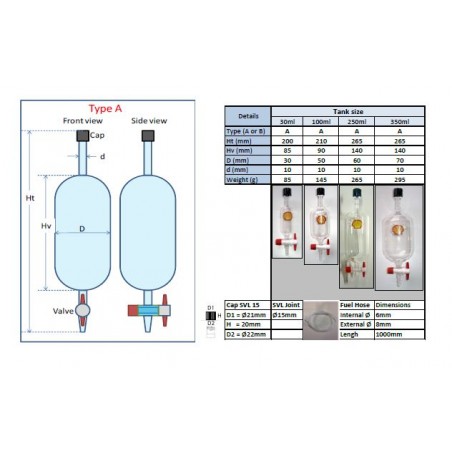 Glass Tank 350ML - Hs Code:701790 - Origin France